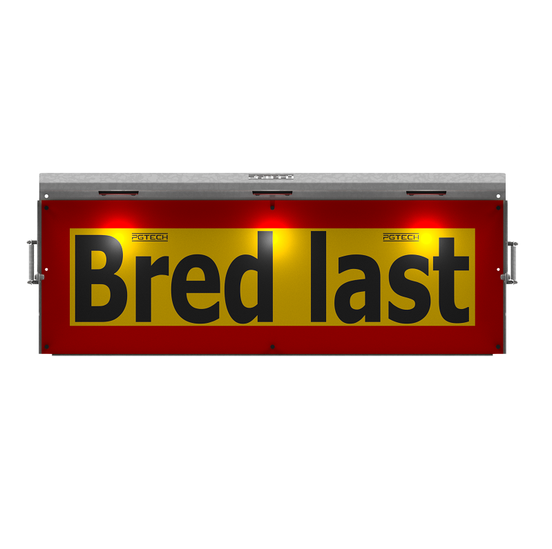 Bredlast skylt vikbar med belysning | Allt till din lastbil | Pgtech