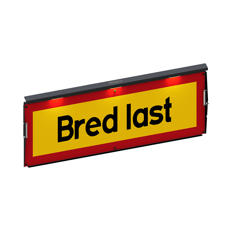 Pgtech Bredlast skylt 120x40 vikbar med belysning Svart | Pgtech AB