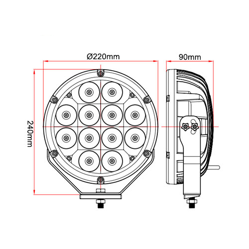 Viklight Oden LED Extraljus 120W 9-32 V